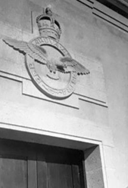 1935 Main Entrance to RAF Officers' Mess, Kai Tak - Badge of the Royal ...